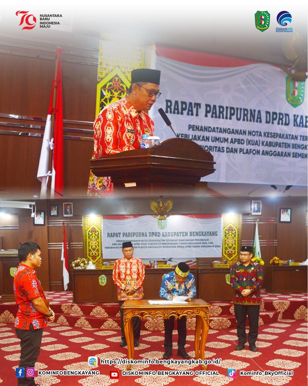 Penandatanganan Nota Kesepakatan Terhadap Rancangan Perubahan Kebijakan Umum APBD (KUA) Kab ...