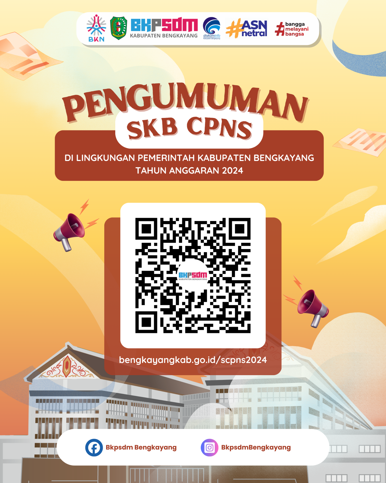 PENGUMUMAN JADWAL PELAKSANAAN SKB CPNS DI LINGKUNGAN PEMERINTAH KABUPATEN BENGKAYANG T.A 2024 ...